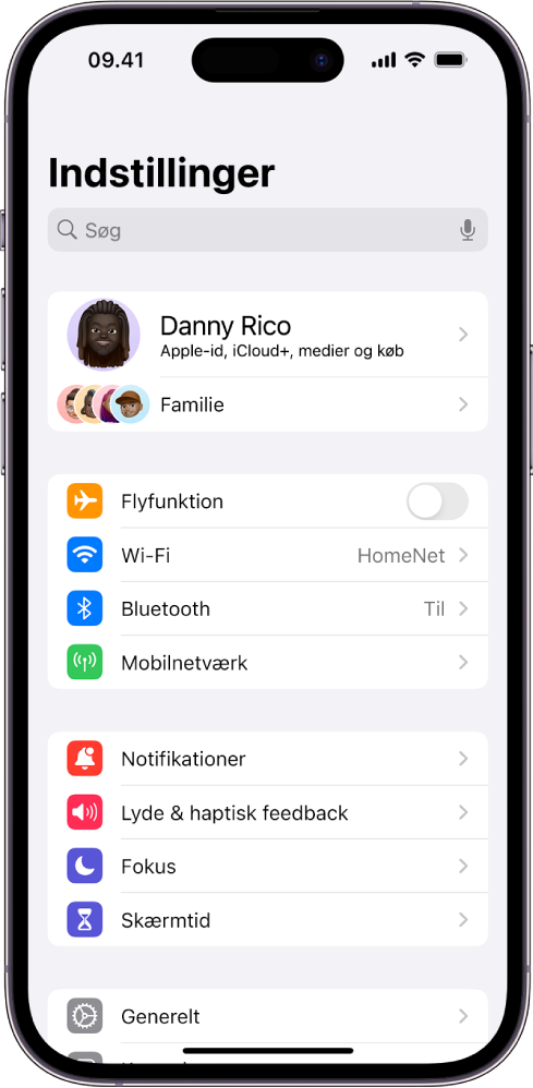 Find indstillinger på iPhone - Apple-support (DK)