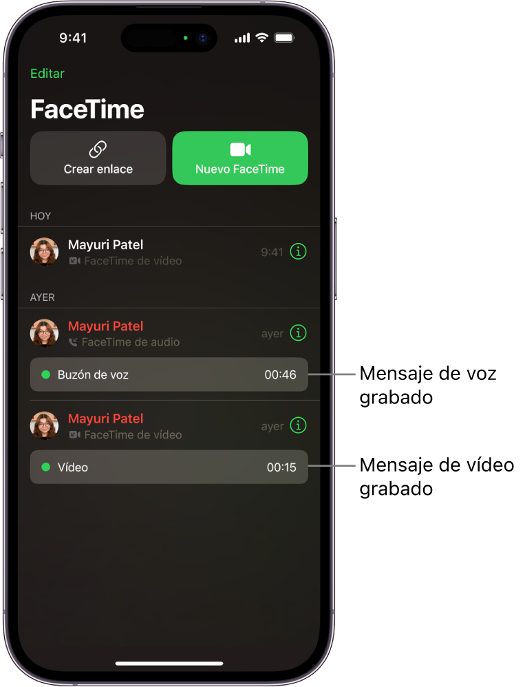 Introducción a FaceTime en el iPhone - Soporte técnico de Apple (ES)