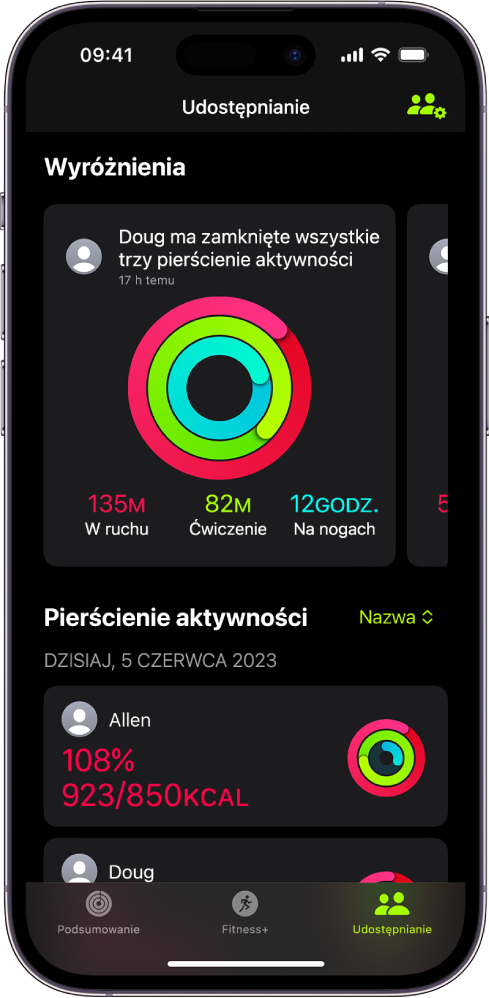 Pierwsze kroki w aplikacji Fitness na iPhonie - Wsparcie Apple (PL)