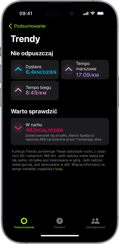 Pierwsze kroki w aplikacji Fitness na iPhonie - Wsparcie Apple (PL)