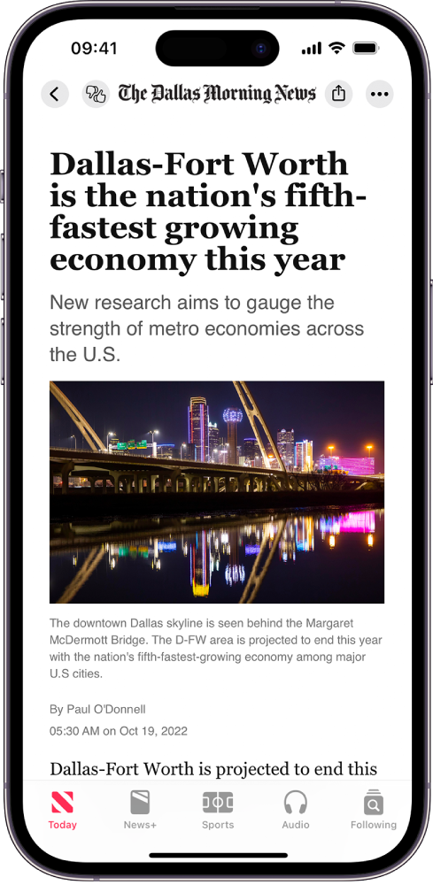 在 iPhone 上的“新闻”中阅读报道 - Apple Support (SG)