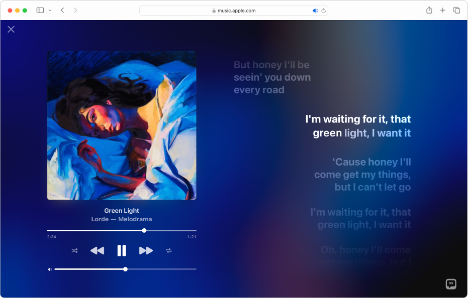 Mostrar la letra de las canciones en Apple Music en la web - Soporte técnico de Apple (ES)