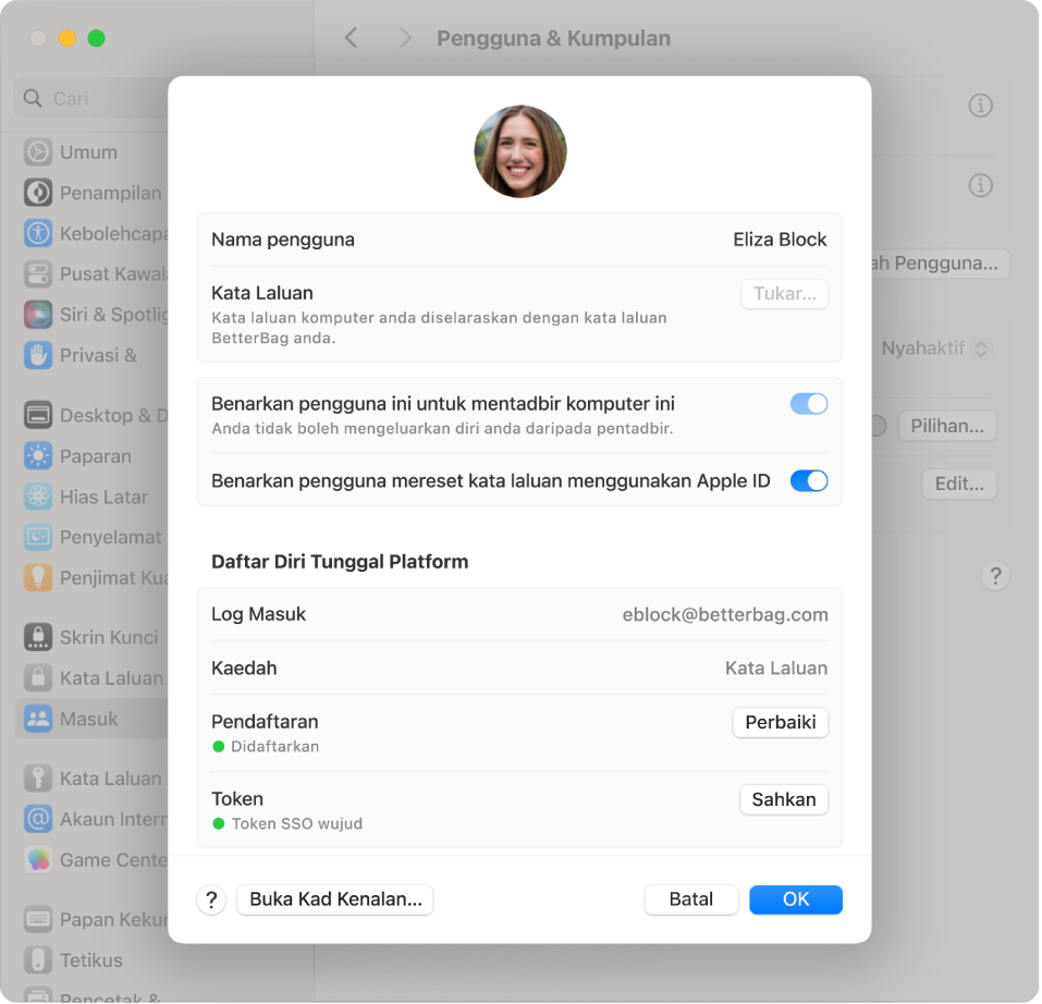 Daftar Diri Tunggal Platform untuk macOS - Sokongan Apple (MY)