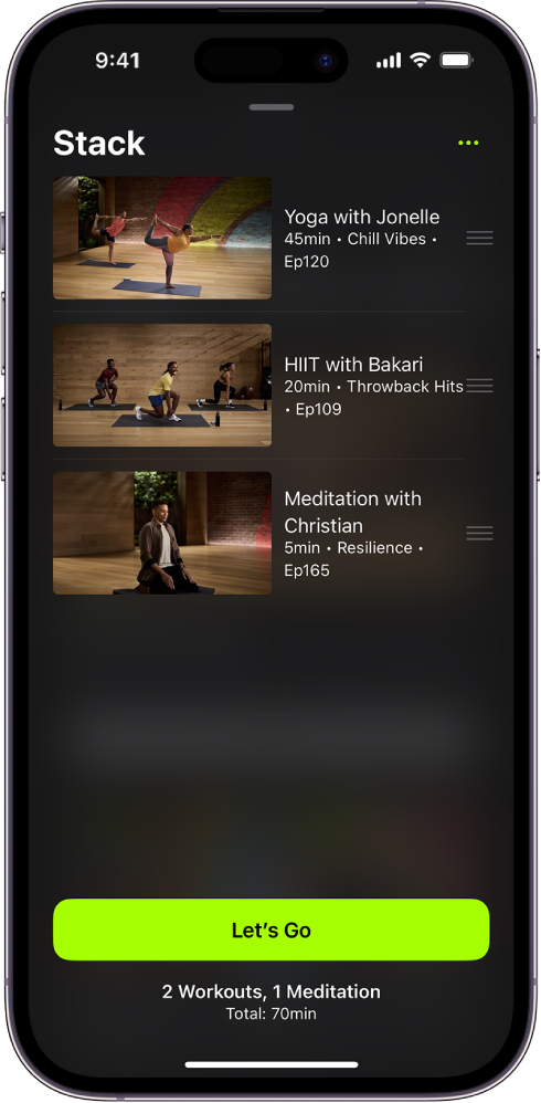 Find Apple Fitness+ workouts and meditations on iPhone - Apple Support (CA)
