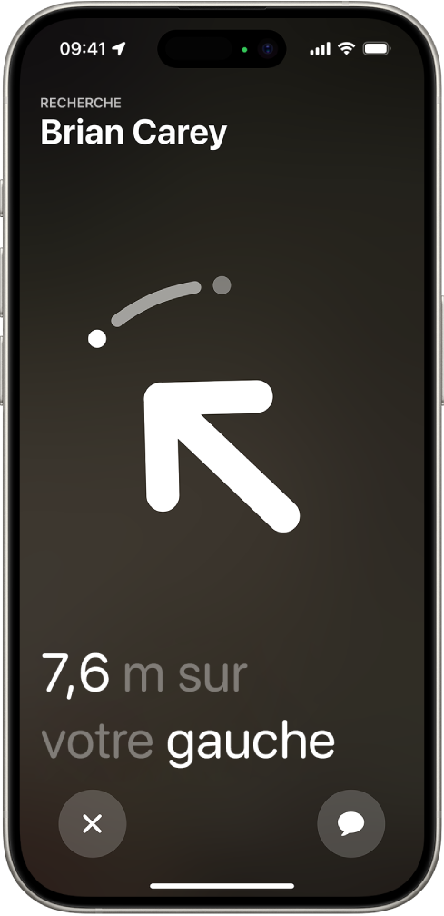 Utiliser « Localisation précise » sur l’iPhone 15 pour rejoindre un ami ...