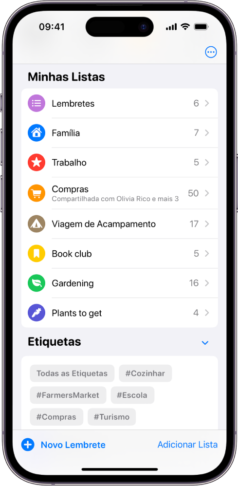Use as Listas Inteligentes no app Lembretes do iPhone - Suporte da ...