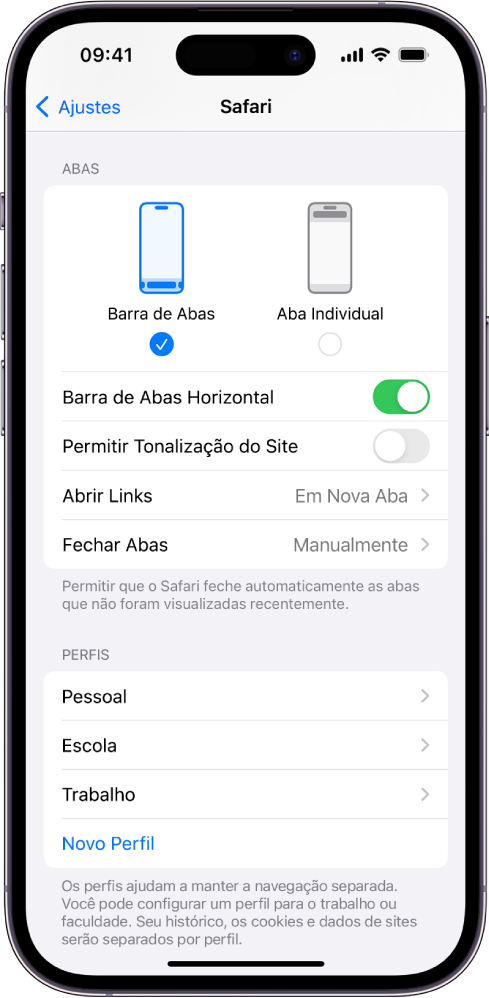 Altere o layout no Safari do iPhone - Suporte da Apple (BR)
