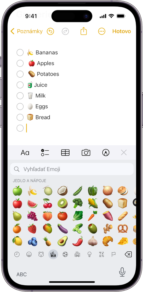 Pridávanie emoji a nálepiek pomocou klávesnice iPhonu - Apple Support (SK)