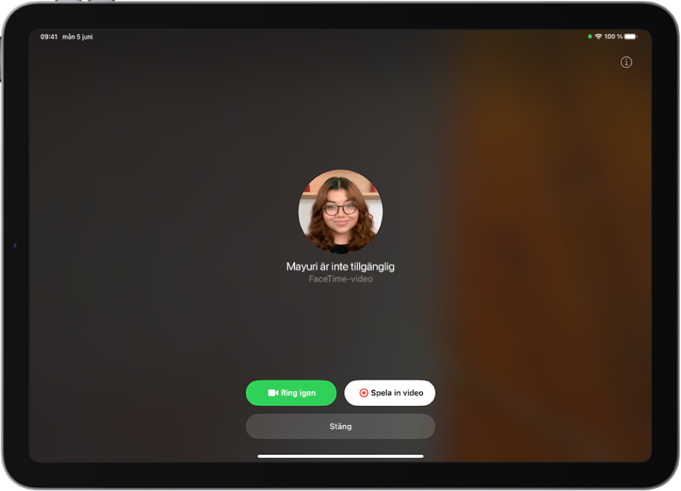 Ringa FaceTime-samtal på iPad - Apple-support (SE)