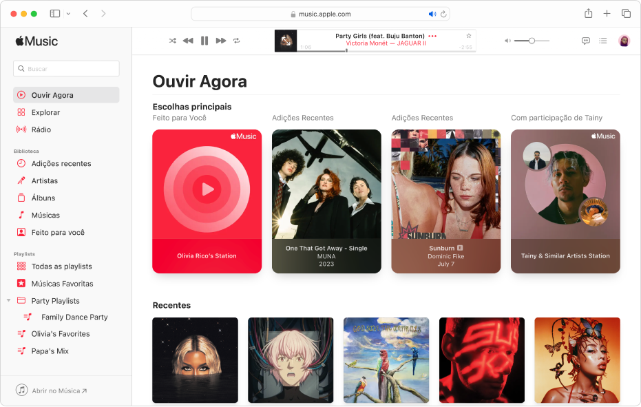 Manual de Uso do Apple Music em music.apple.com/br - Suporte da Apple (BR)