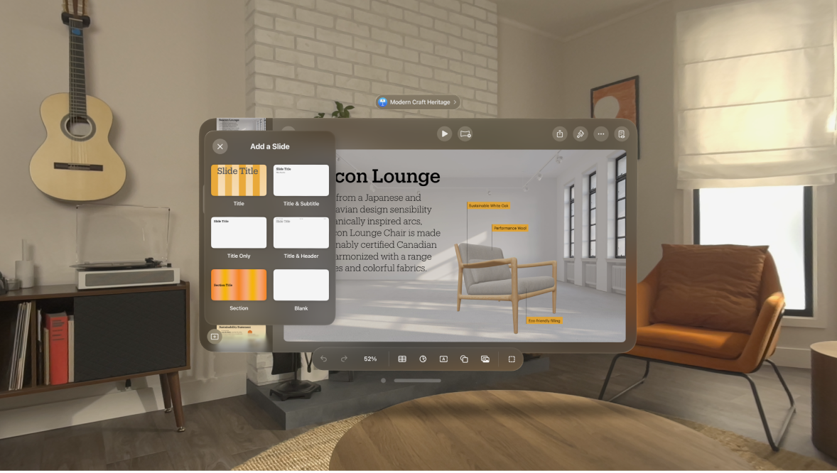Create a presentation in Keynote on Apple Vision Pro – Apple Support (UK)