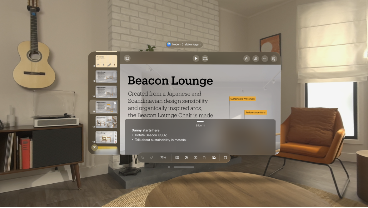 Add and view presenter notes in Keynote on Apple Vision Pro - Soporte ...
