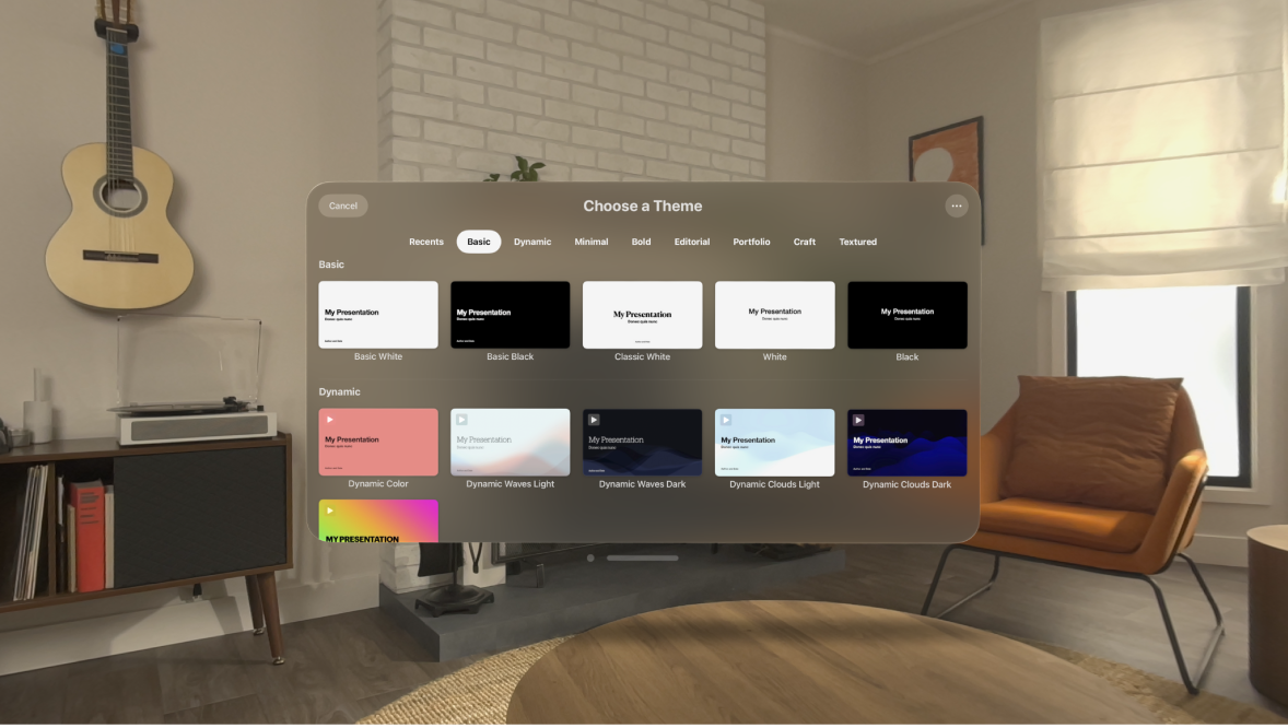 Create a presentation in Keynote on Apple Vision Pro – Apple Support (UK)