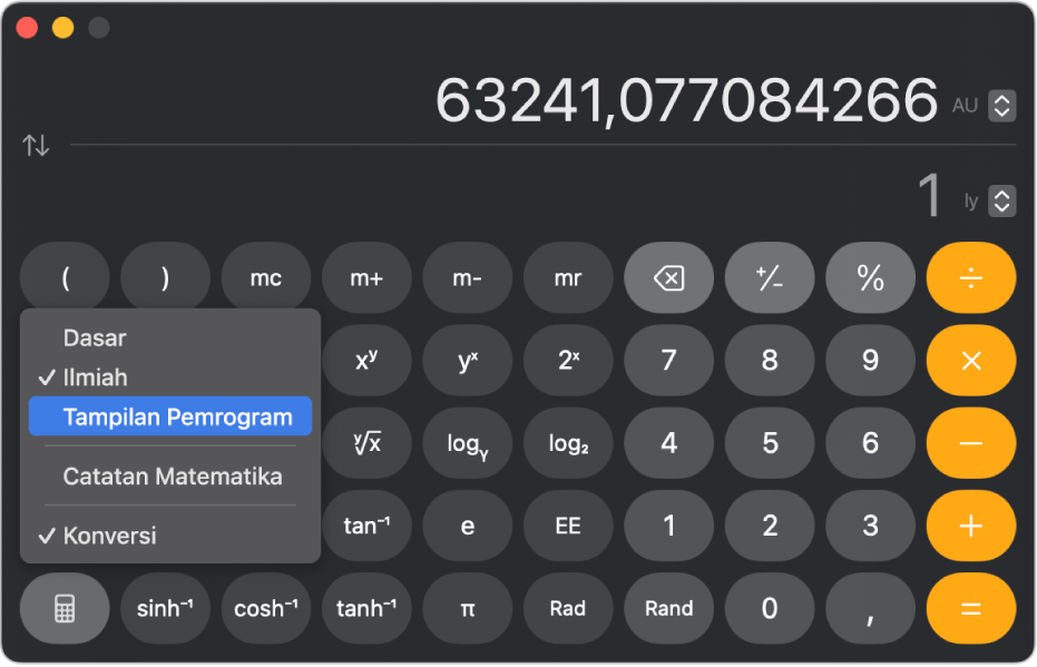 Petunjuk Pengguna Kalkulator untuk Mac - Apple Support (ID)