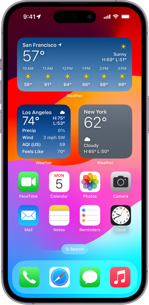 Use Weather Widgets On IPhone Apple Support Use Weather Widgets On IPhone Apple Support