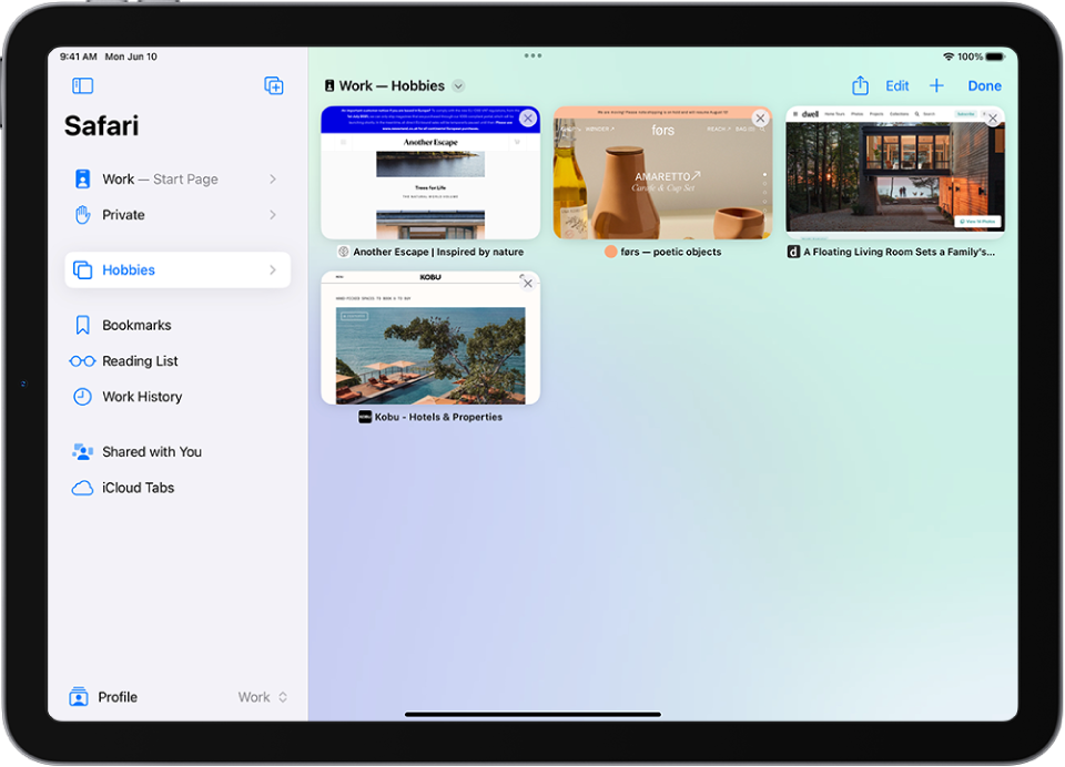 Je tabbladen ordenen in tabbladgroepen in Safari op de iPad - Apple Support (NL)