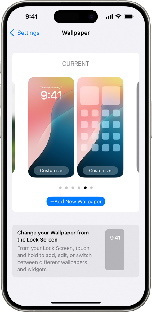 Mengubah wallpaper di iPhone - Apple Support (ID)