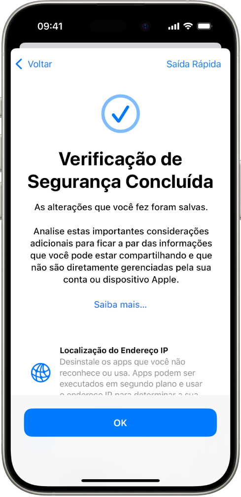 Verificação de Segurança no iPhone com iOS 16 ou posterior - Suporte da ...