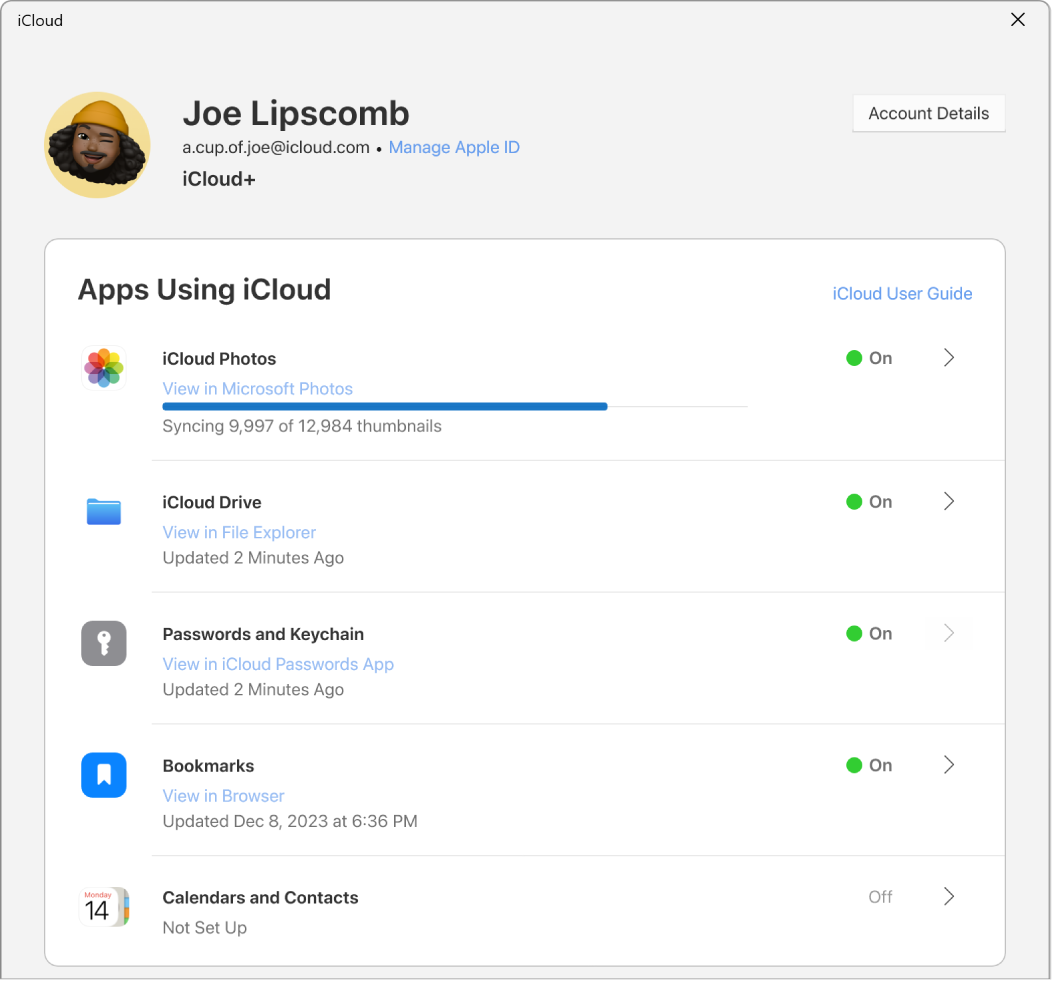 Ställa in iCloud för Windows på din PC - Apple-support (SE)
