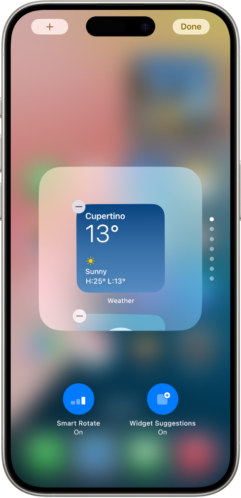 Lägg till, redigera och ta bort widgetar på iPhone - Apple-support (SE)