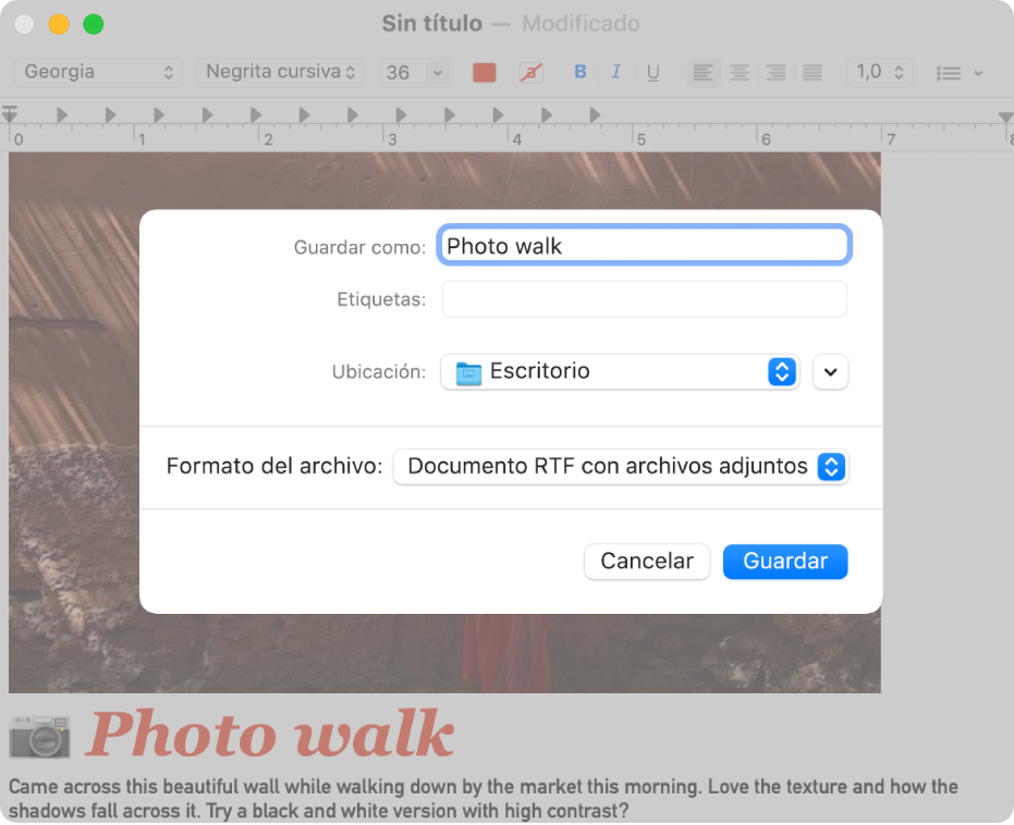 Manual de uso de TextEdit para Mac - Soporte técnico de Apple (ES)