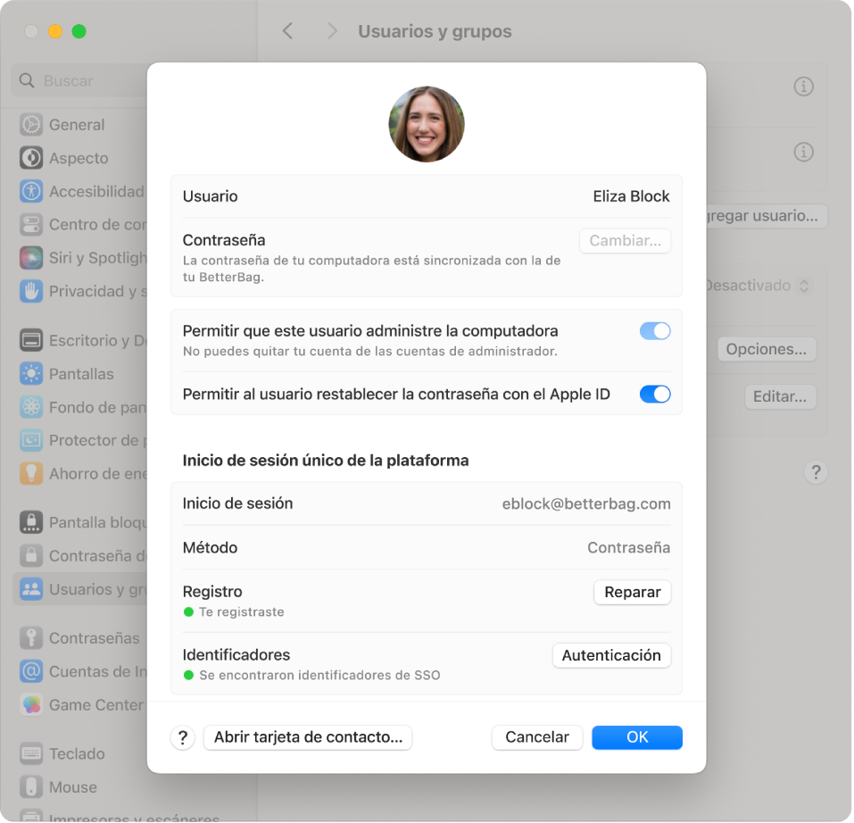 Inicio de sesión único de plataforma para macOS - Soporte técnico de Apple (MX)