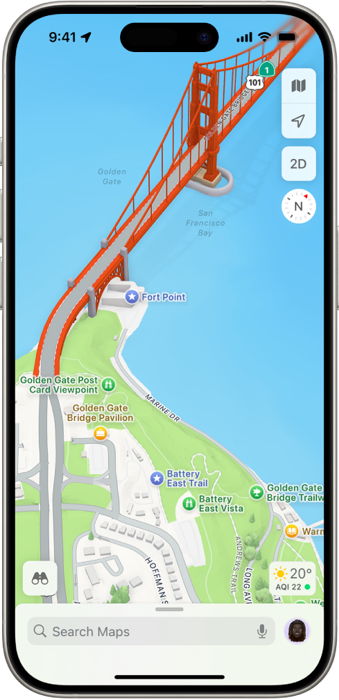 Melihat peta di iPhone - Apple Support (ID)