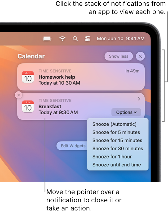 View app notifications on Mac – Apple Support (AU)