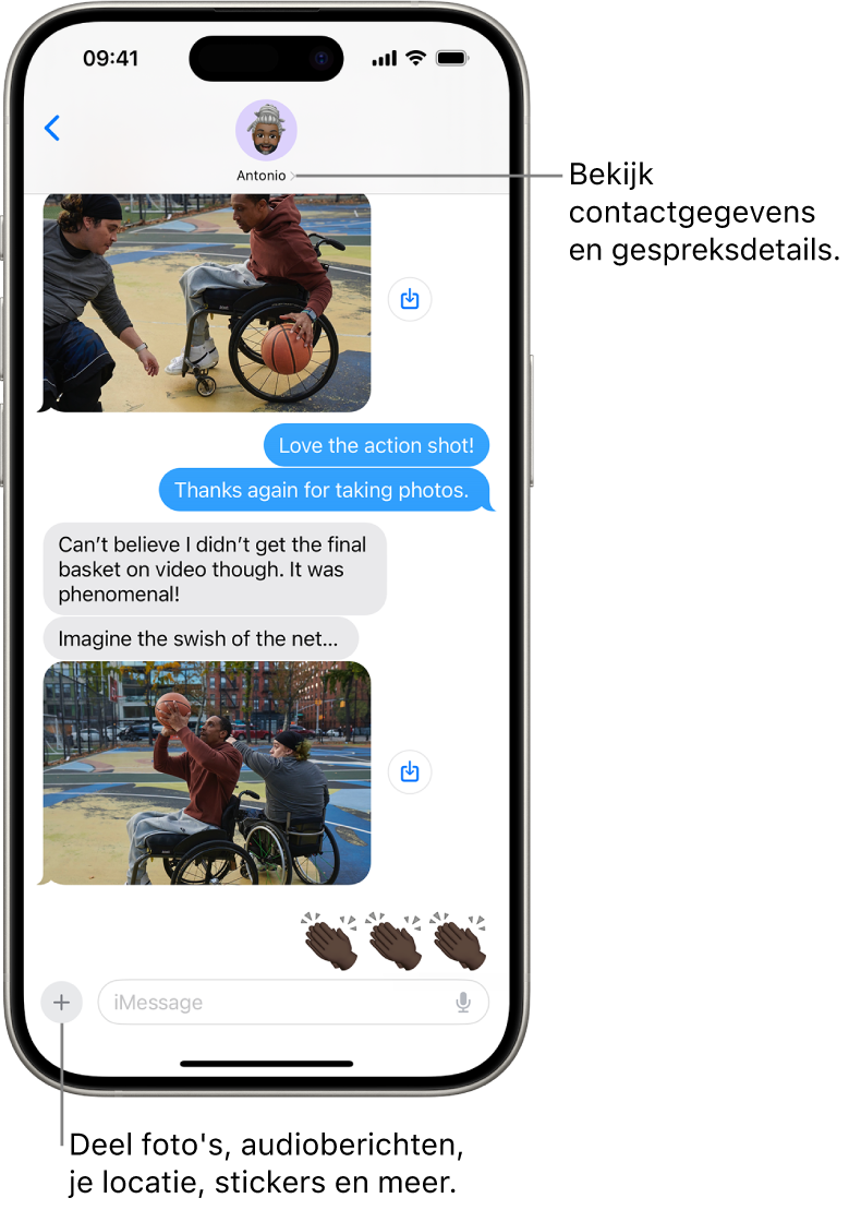 Berichten versturen en beantwoorden op de iPhone - Apple Support (NL)