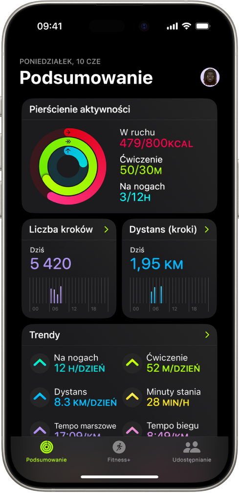 Pierwsze kroki w aplikacji Fitness na iPhonie - Wsparcie Apple (PL)