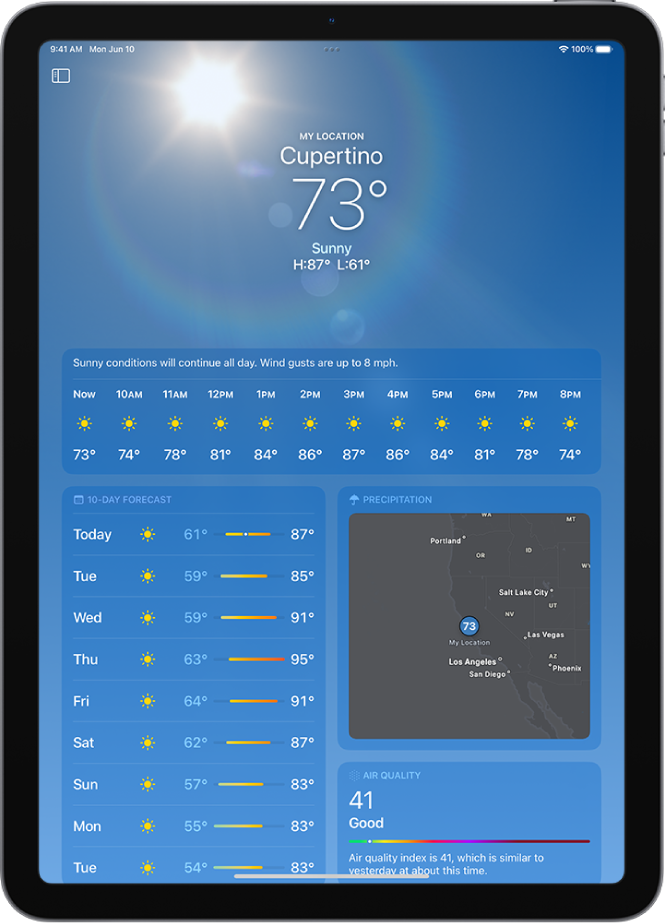 Check the weather on iPad - Apple Support