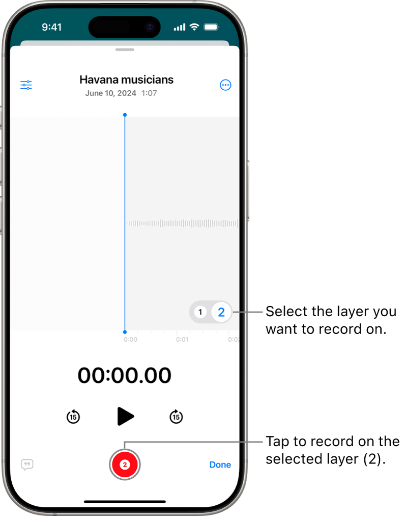Add a second layer to a Voice Memos recording on iPhone - Apple Support