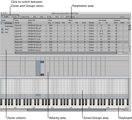 An Overview of the EXS24 mkII Instrument Editor